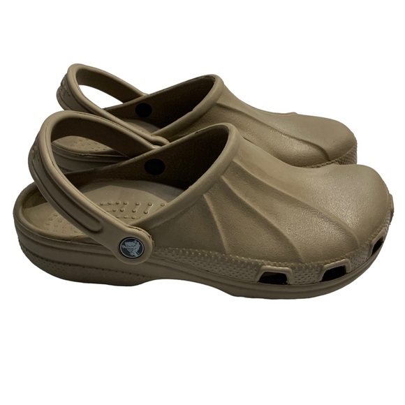 CROCS | Shoes | Crocs Mens 8 Womens Slipon Sandals Beige Tan Khaki ...